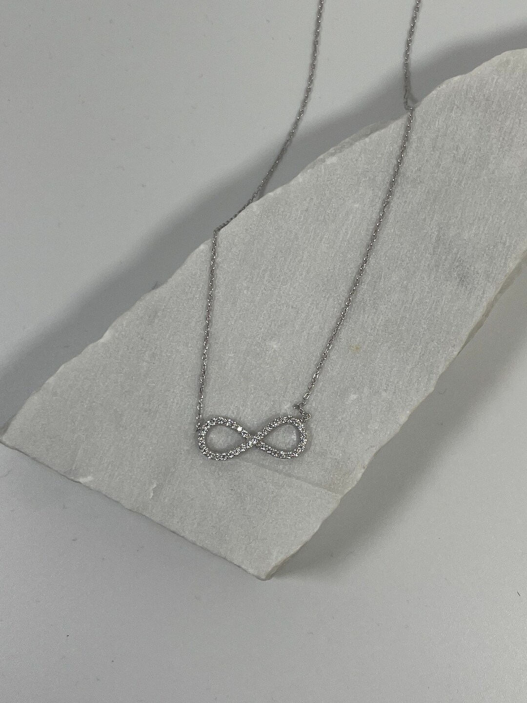 Silver Infinity Symbol Necklace Sterling Silver Infinity - Etsy