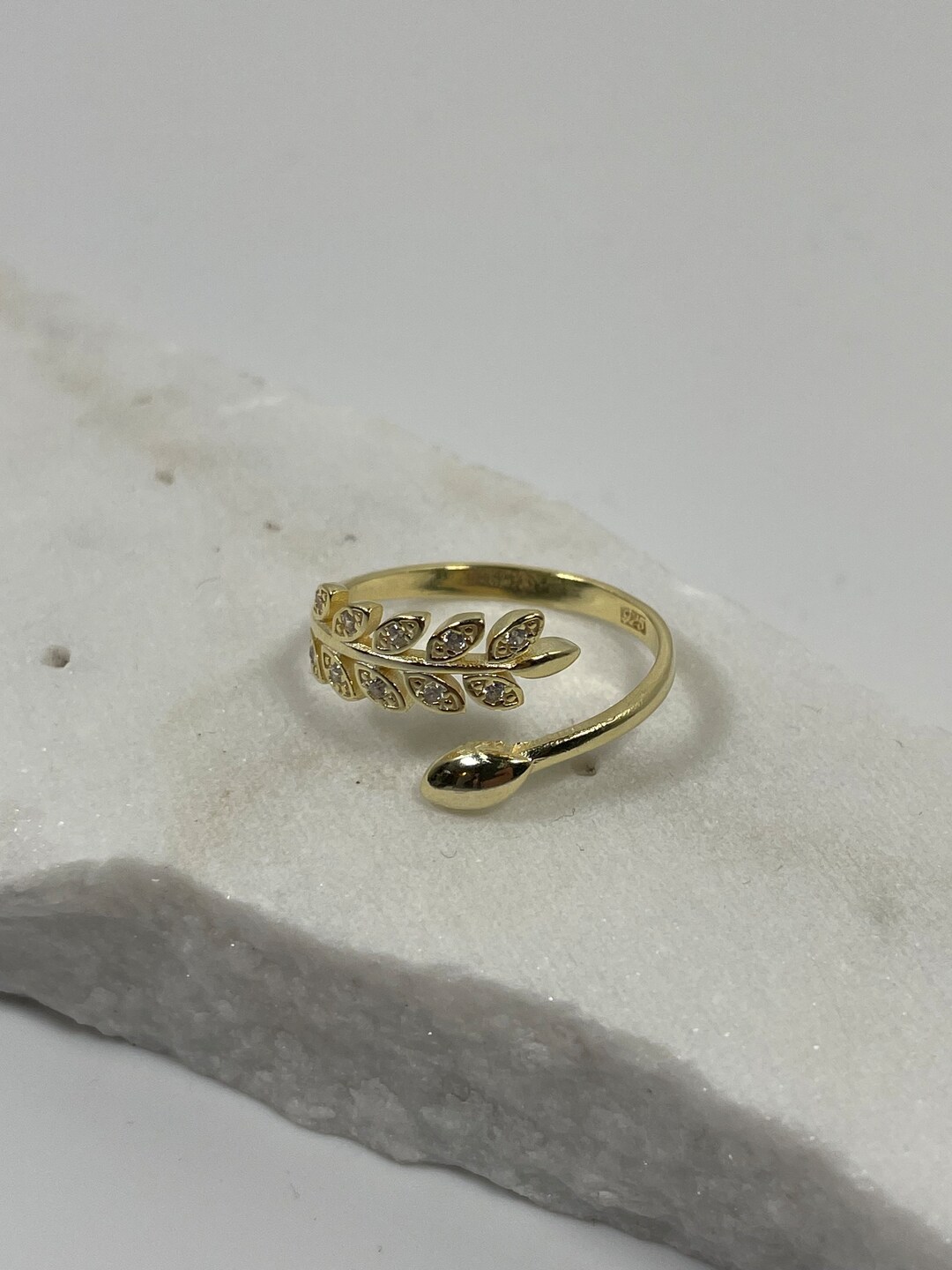 14K Gold Leaf Ring Adjustable Ivy Rings Nature Jewelry - Etsy