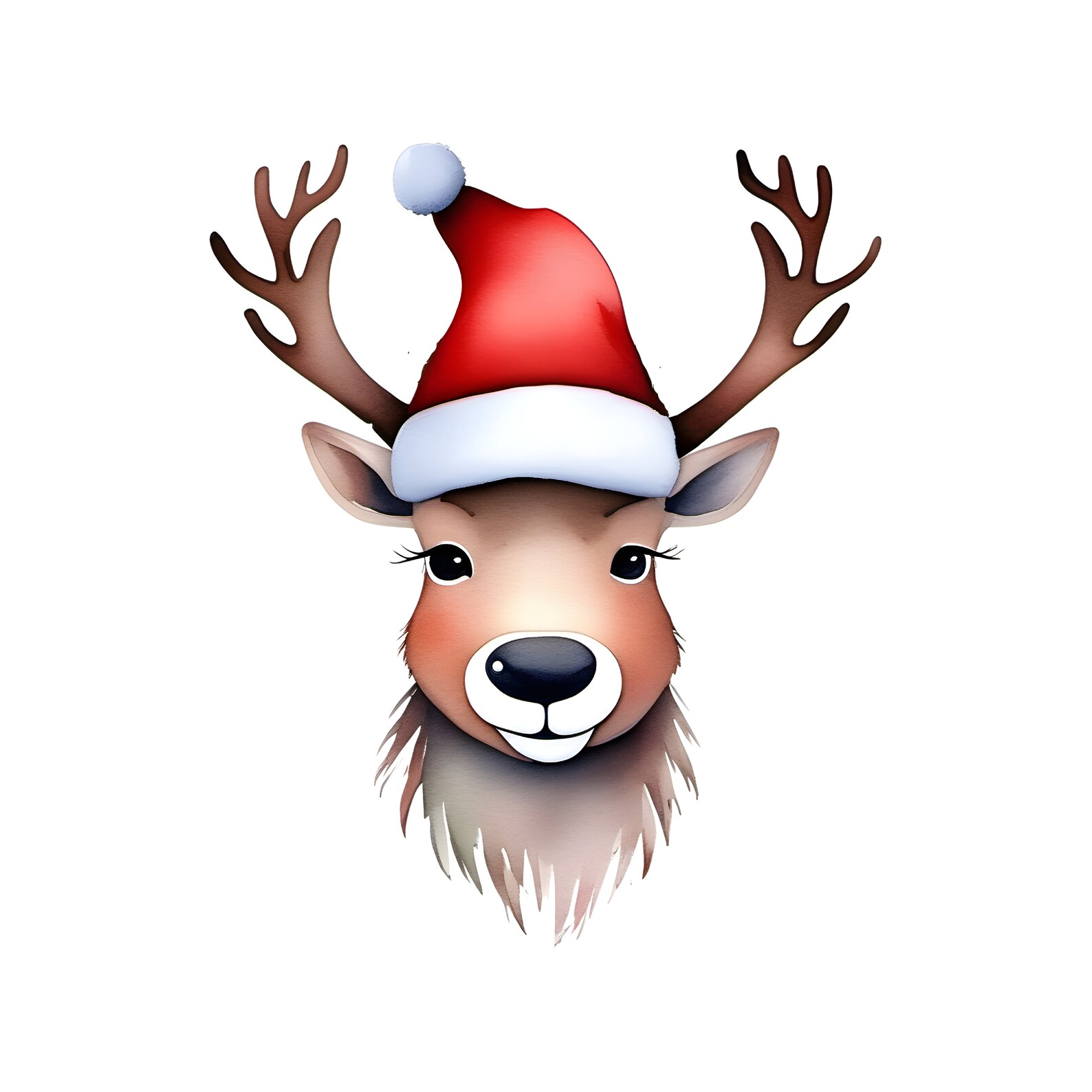Reindeer Face SVG, Cute Reindeer SVG, Reindeer PNG, Reindeer Clipart ...