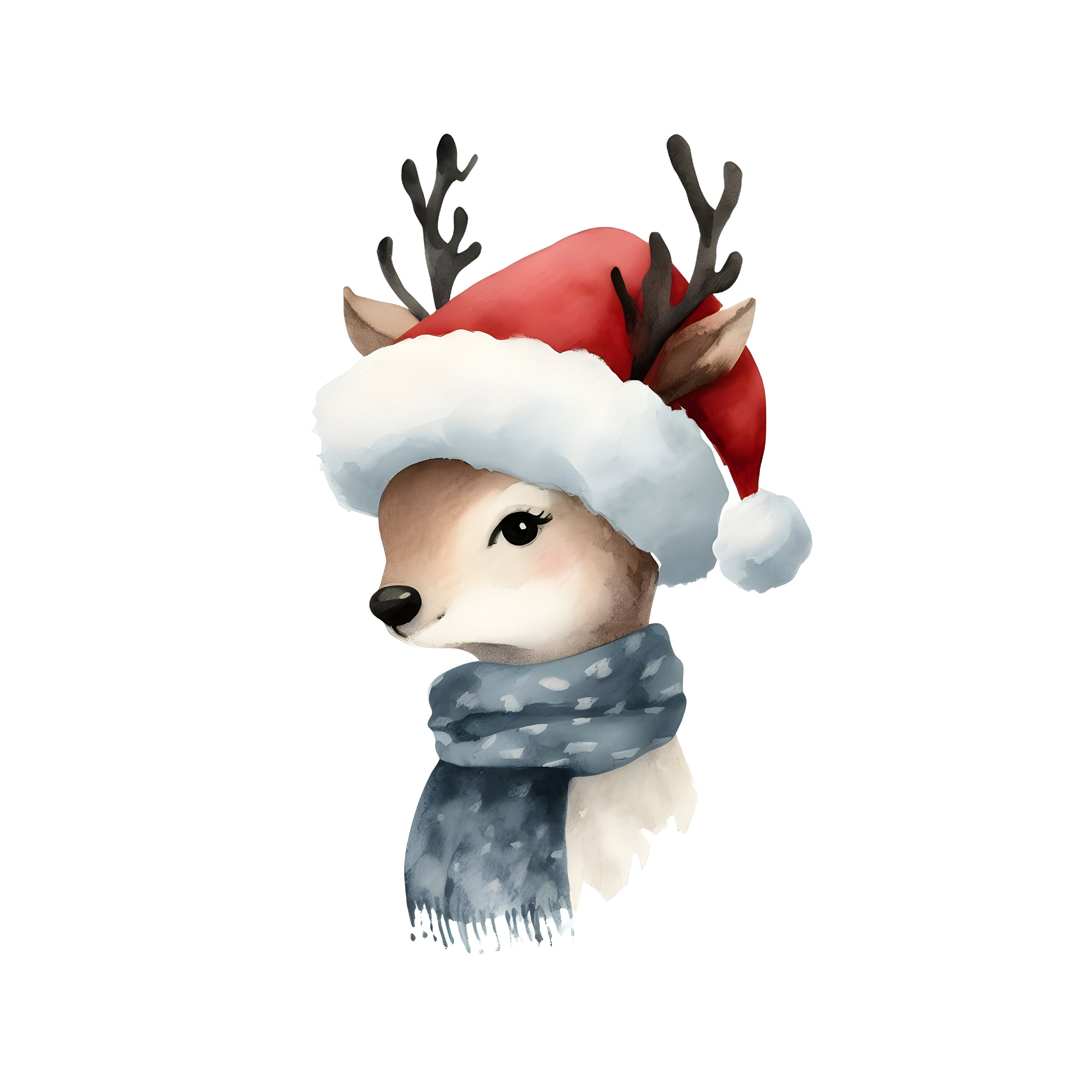 Reindeer Face SVG, Cute Reindeer SVG, Reindeer PNG, Reindeer Clipart ...