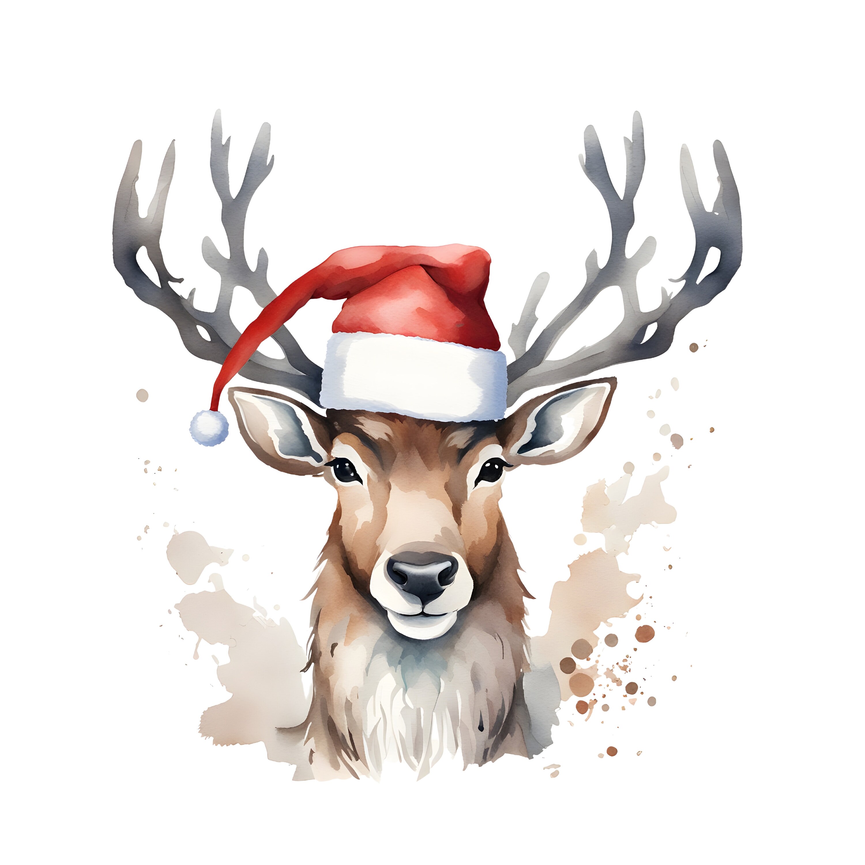 Reindeer Face SVG, Cute Reindeer SVG, Reindeer PNG, Reindeer Clipart ...