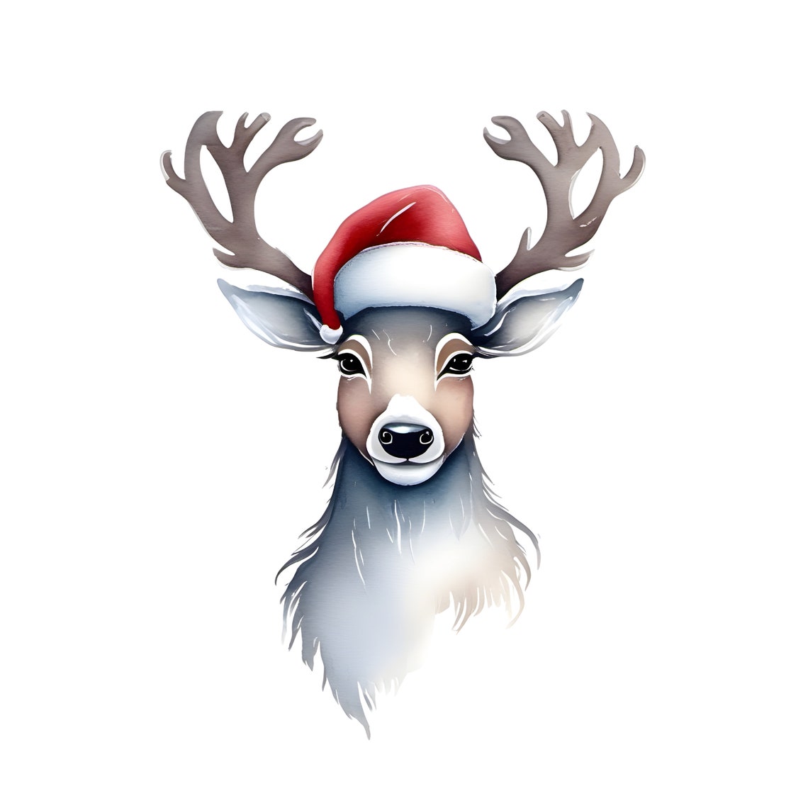 Reindeer Face SVG, Cute Reindeer SVG, Reindeer PNG, Reindeer Clipart ...
