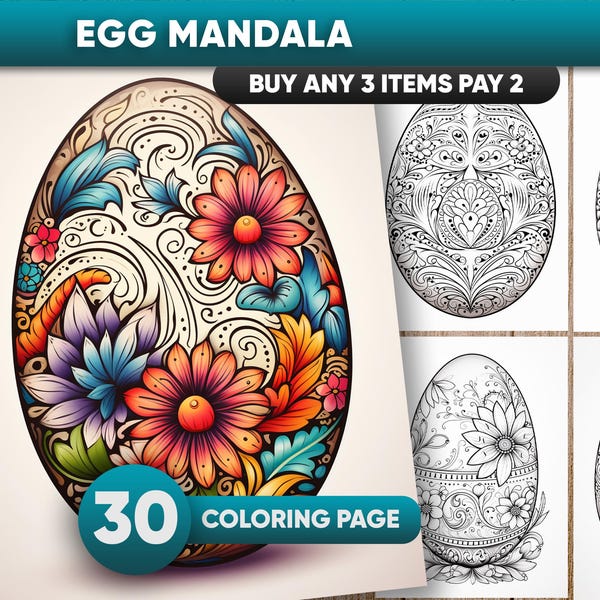Mandala Easter Egg - Etsy