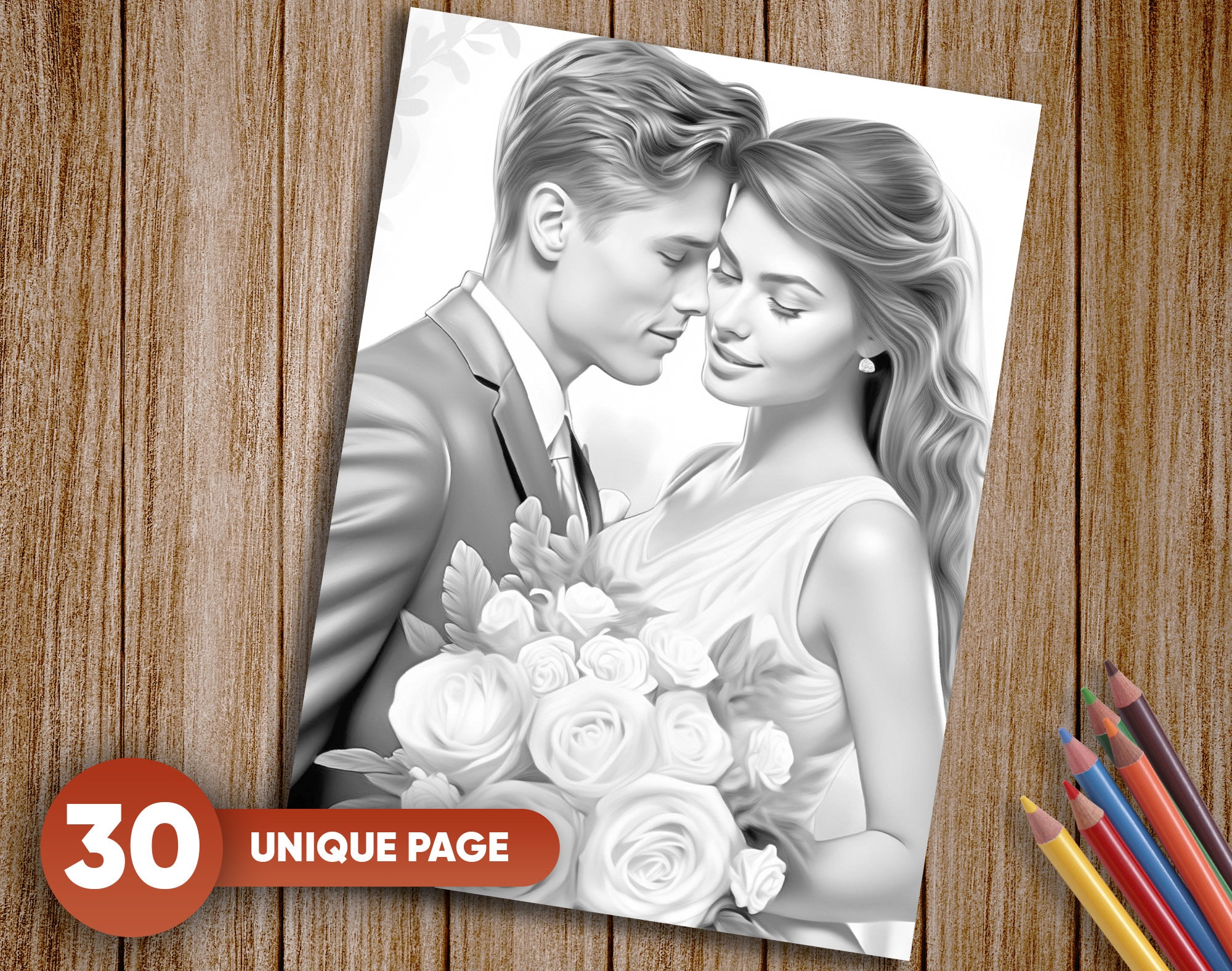 35 Beautiful Wedding Couple Coloring Page, Adults & Kids Valentine's ...