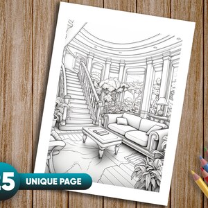 Interior Design Coloring Page Relax and De-stress With These Beautiful ...