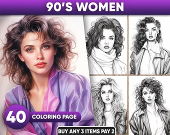 Printable 90s Coloring Pages, Back to the 90s, 90s Aesthetic, Digital ...