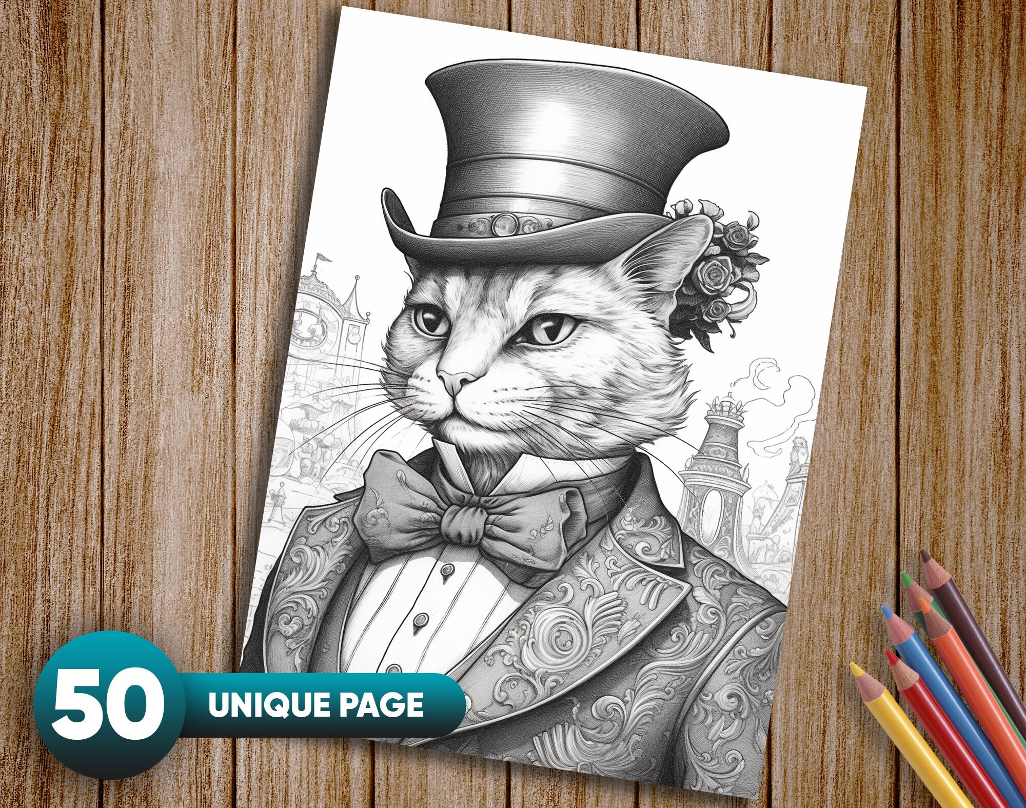 Gentleman Cat Coloring Pages Gentlemeow Instant Download - Etsy