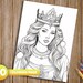 30 Queen Coloring Pages Printable Adult Coloring Pages - Etsy