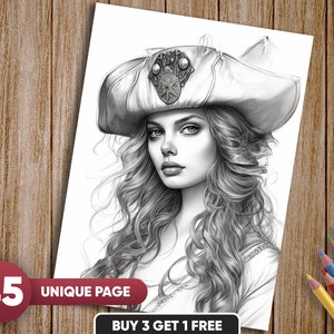 45 Pirate Women Coloring Pages for Adults and for Kids Coloring Pages ...