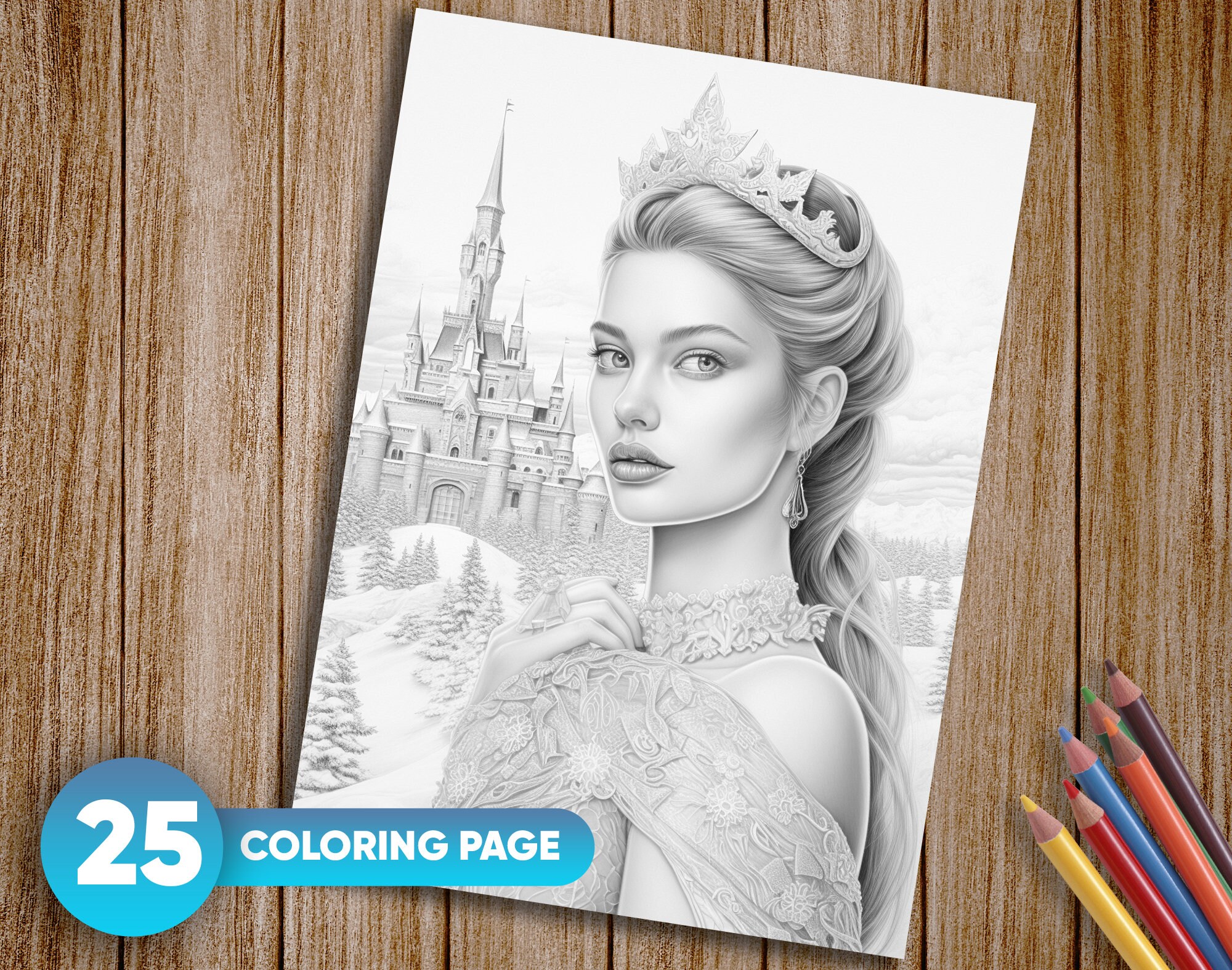 25 Snow Queen, Snow Princess Coloring Pages Printable Adult Coloring ...