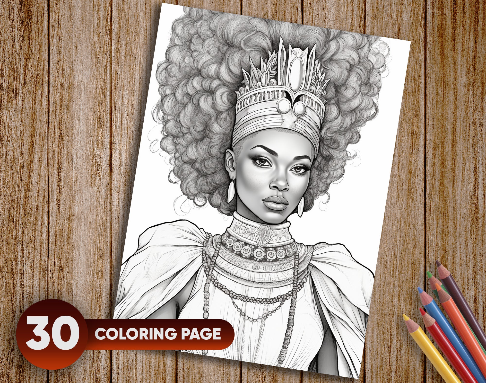 30 Black Queen Coloring Pages for Adults Instant Download - Etsy