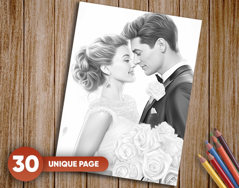 35 Beautiful Wedding Couple Coloring Page, Adults & Kids Valentine's ...