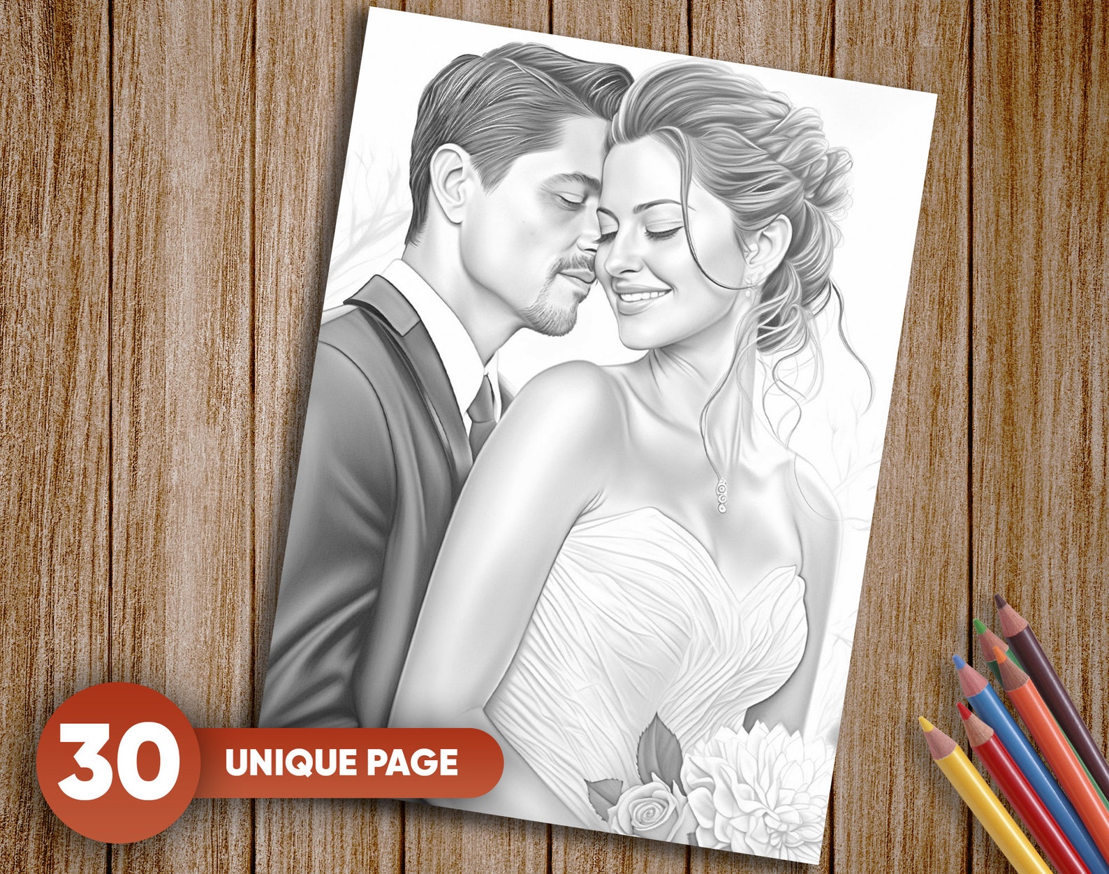 35 Beautiful Wedding Couple Coloring Page, Adults & Kids Valentine's ...