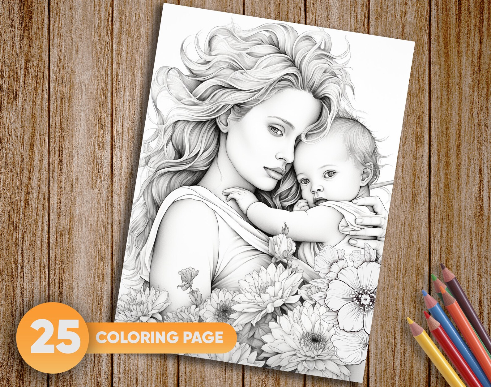 25 Motherhood Coloring Pages for Adults Mom and Daughter Mom - Etsy