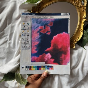 MS Paint Microsoft Inspired Aesthetic 8x10 Art Print Wall Decor Gouache ...