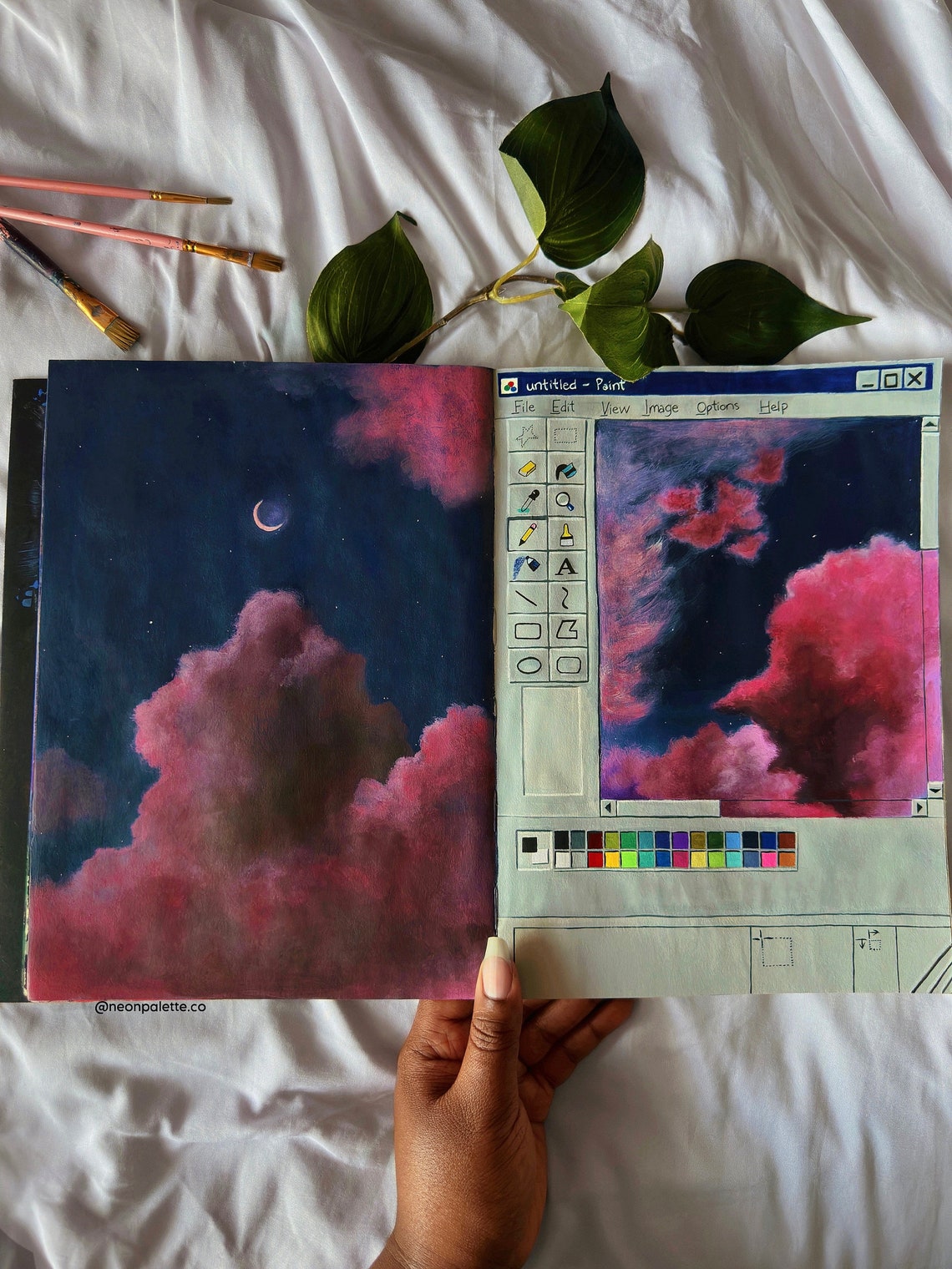 MS Paint Microsoft Inspired Aesthetic 8x10 Art Print Wall Decor Gouache ...