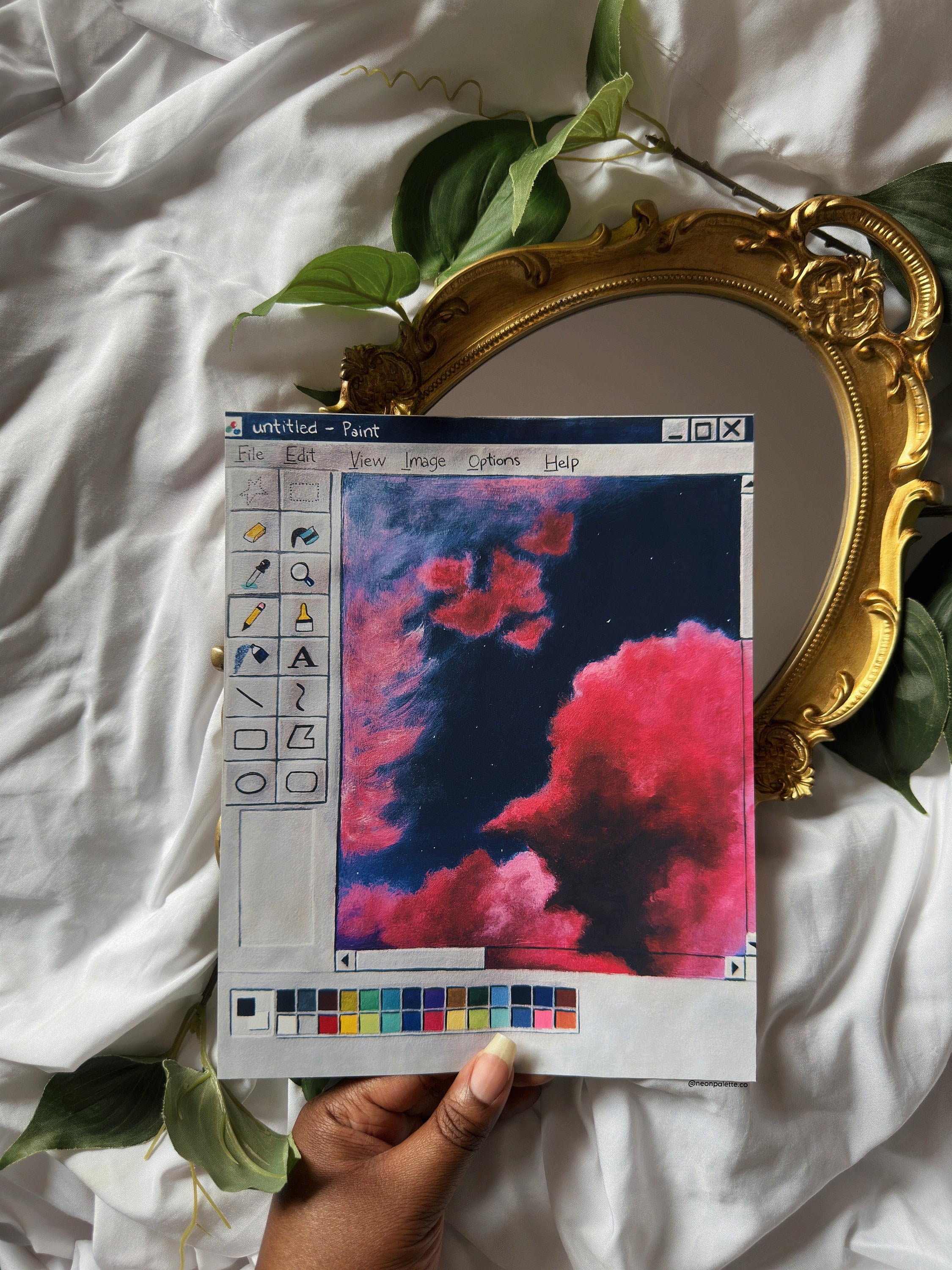 MS Paint Microsoft Inspired Aesthetic 8x10 Art Print Wall Decor Gouache ...