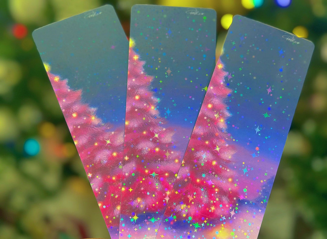 Christmas Winter Wonderland Art Bookmark | Cute Holographic Christmas ...