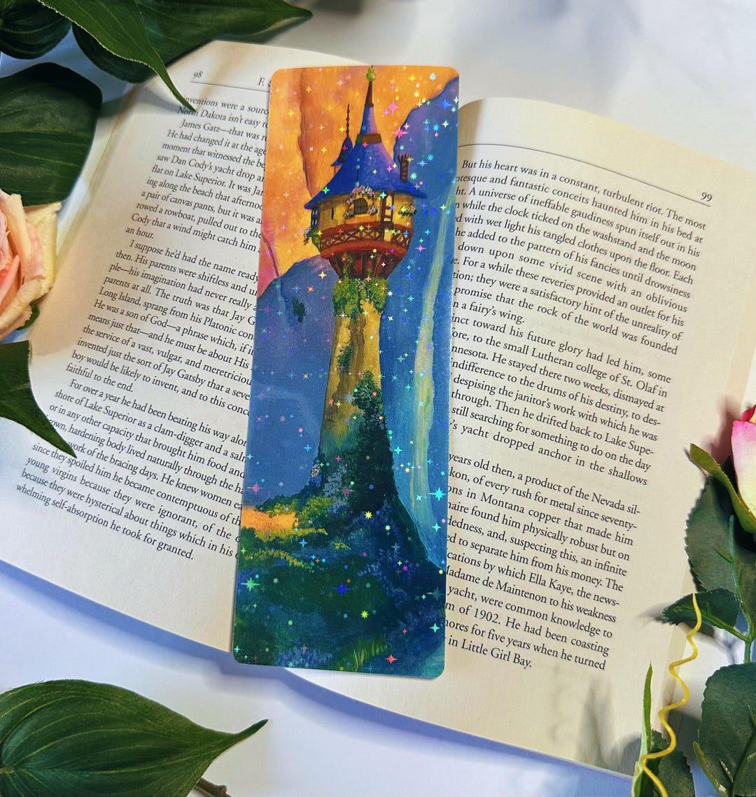 Holographic Disney Tangled Rapunzel Laminated Bookmarks Rapunzel Tower ...