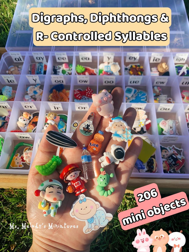 Vowel Teams Mini Objects, Digraphs Diphthongs, R Controlled Vowels ...
