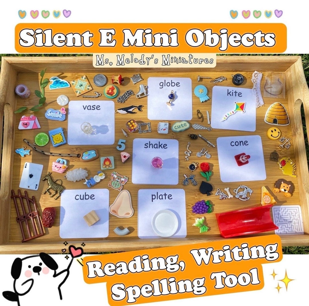 Silent E Magic E Long Vowel Sounds Miniature Objects Writing Reading ...