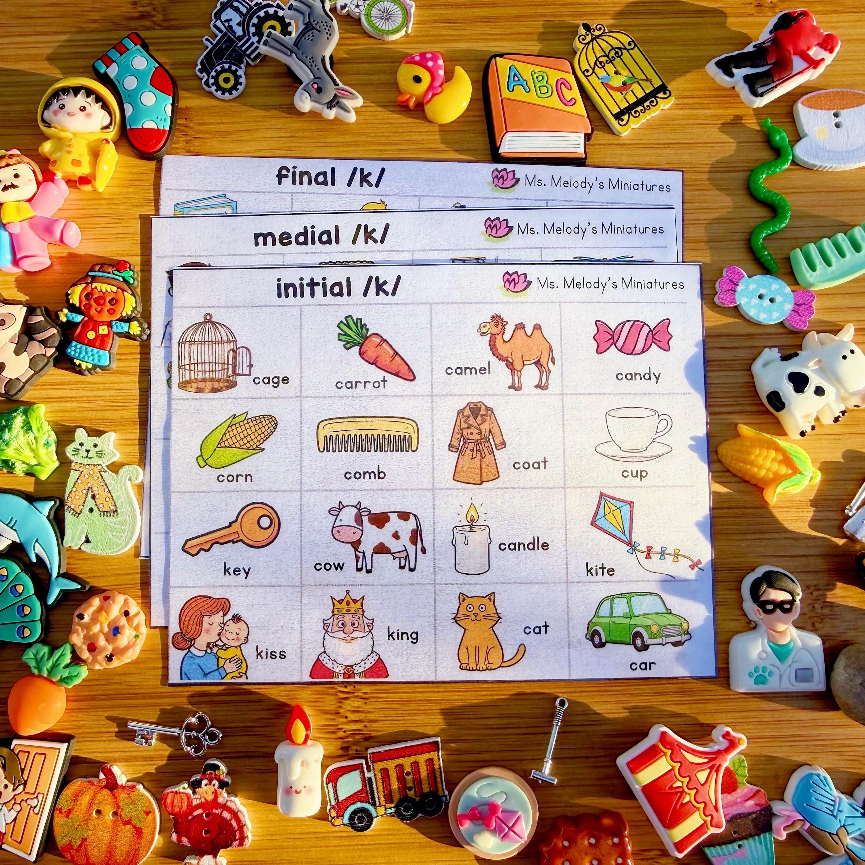 Articulation Speech Therapy Language Mini Objects /K/ Words Initial ...
