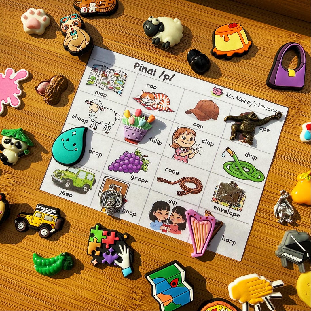 Articulation Speech Therapy Language Mini Objects /P/ Words Initial ...