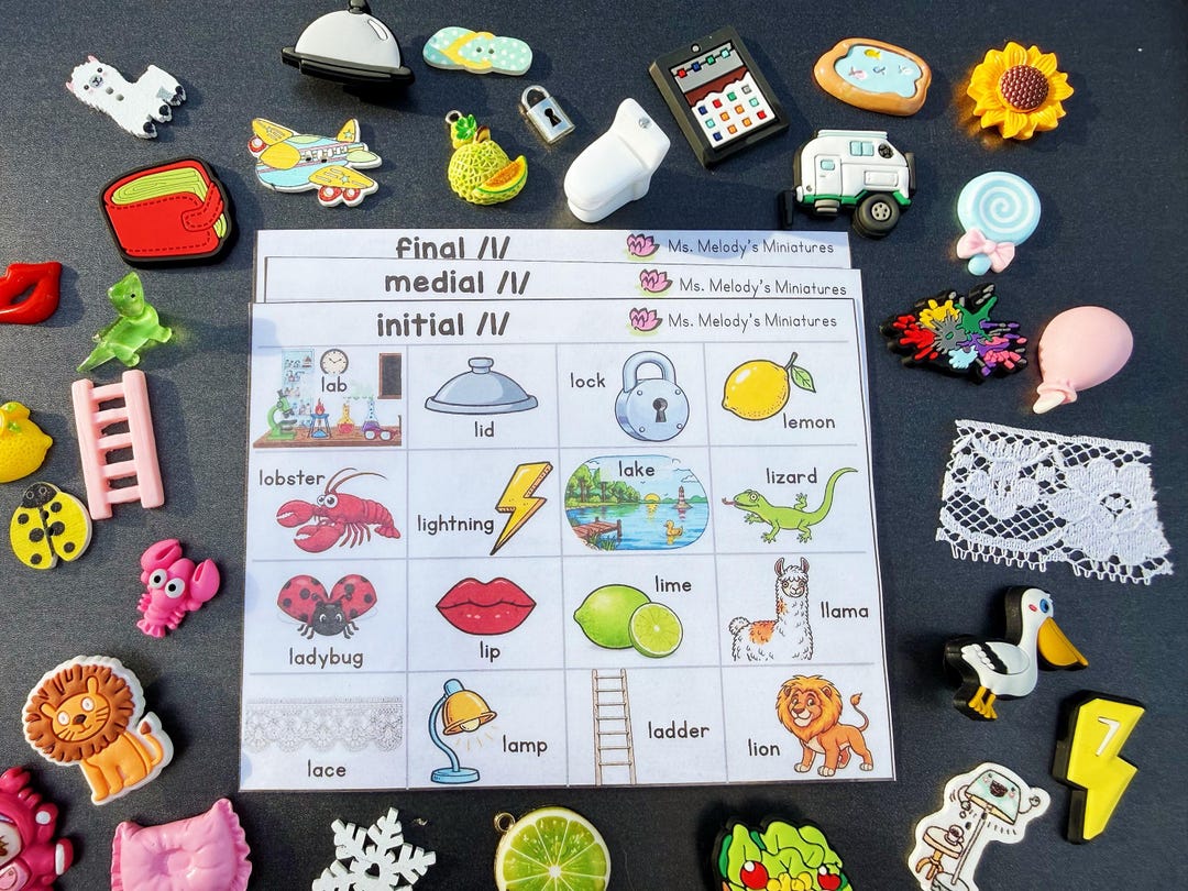 Articulation Speech Therapy Language Mini Objects /l/ Words Initial ...