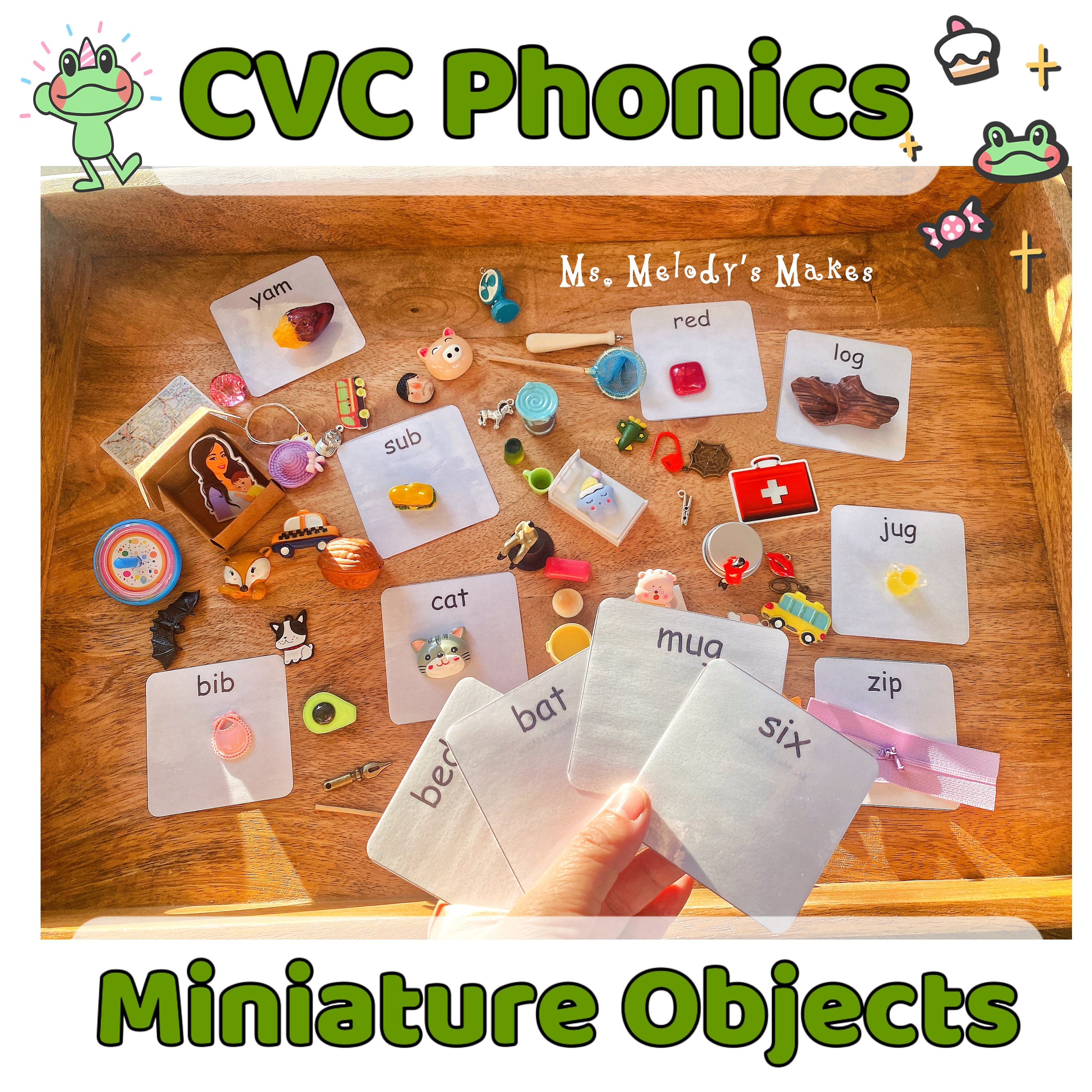 CVC Phonics Mini Objects Short Vowels Miniatures Montessori I Spy ...