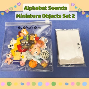 Alphabet Sound Miniature Objects, 26-letter Montessori Language Mini ...
