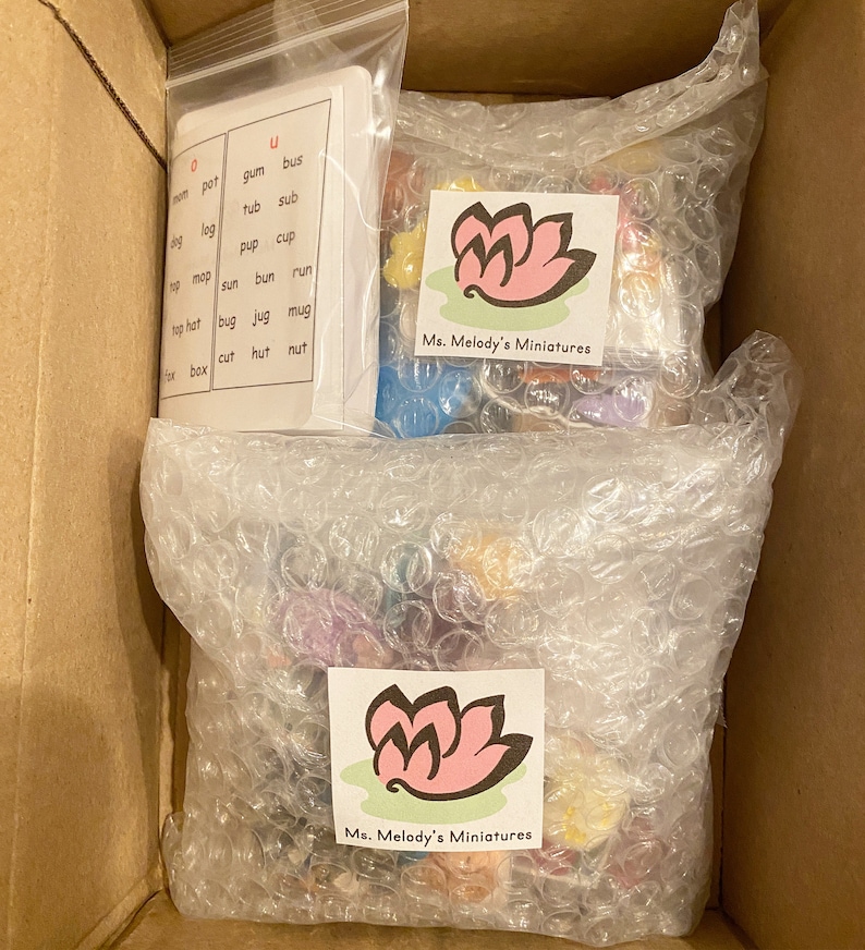 CVC Phonics Mini Objects Short Vowels Miniatures Montessori I Spy ...