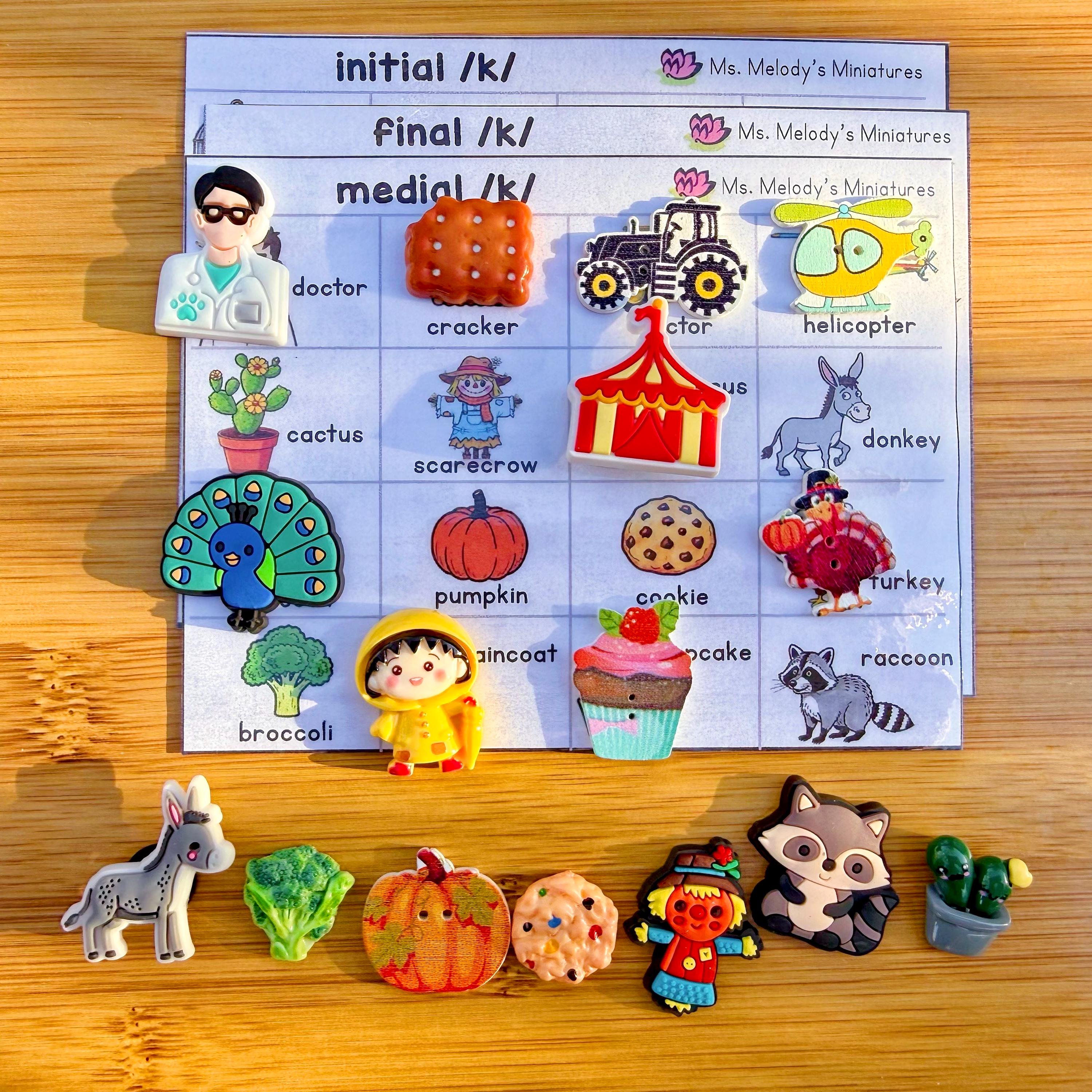 Articulation Speech Therapy Language Mini Objects /K/ Words Initial ...