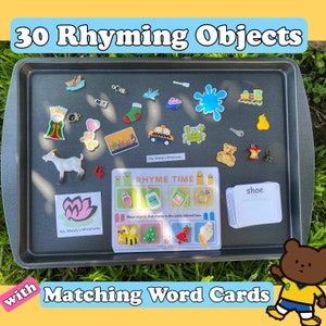 Rhyming Mini Objects, Rhyme Time, Matching Game, Phonics Activity ...
