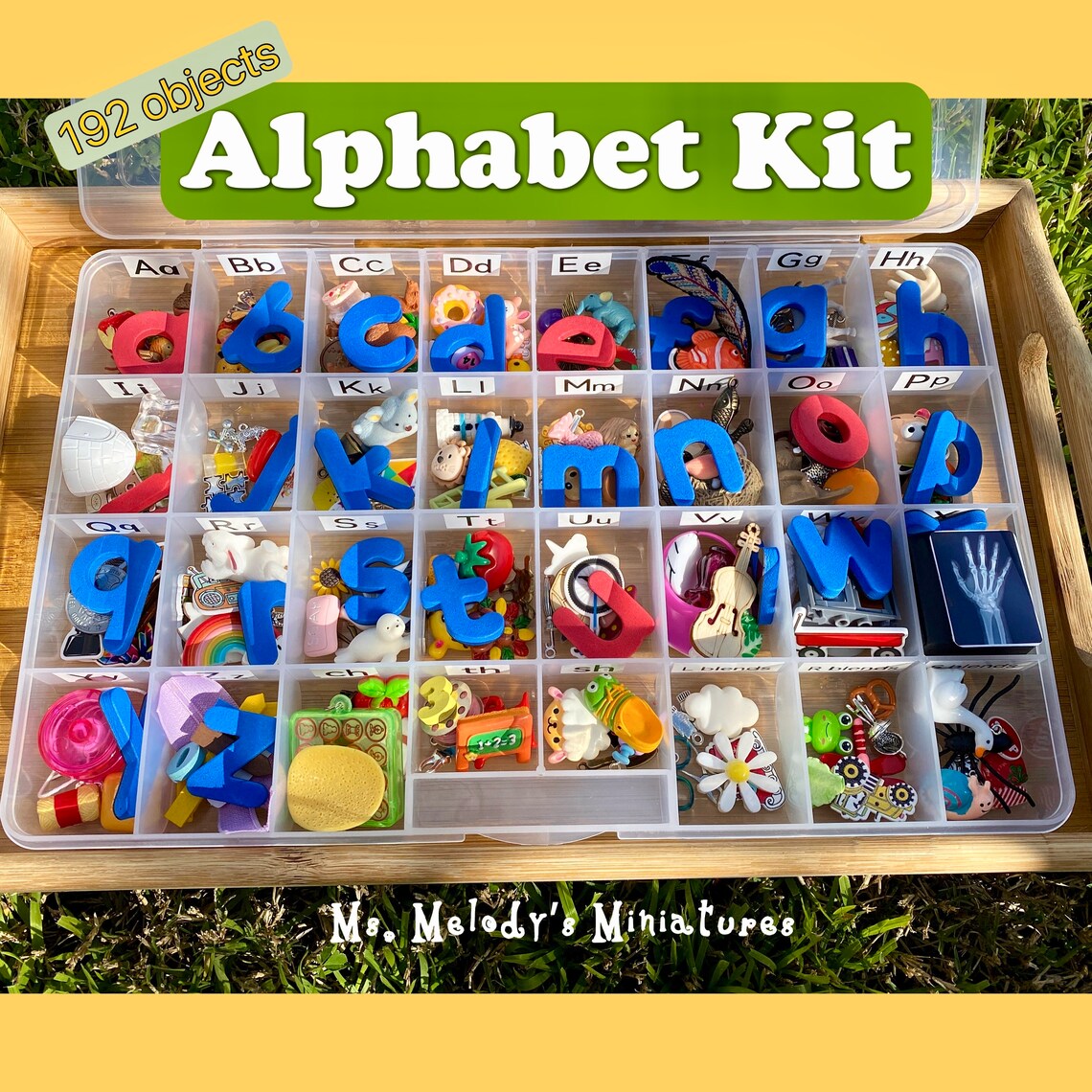 Alphabet Phonics Kit Digraphs Blends Montessori Miniature Objects ...