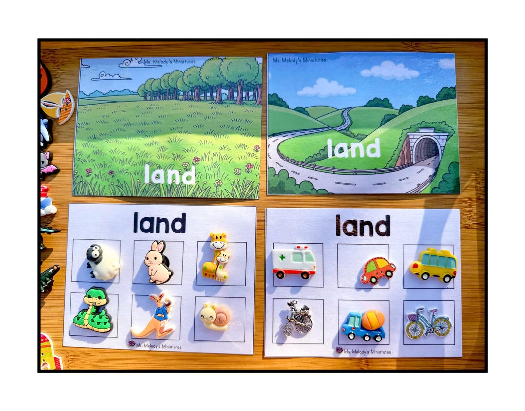Land Air Water Sorting Activity With Mini Objects, Transportation ...