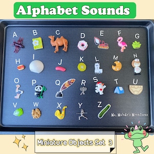 Alphabet Sound Miniature Objects, 26-letter Montessori Language Mini ...