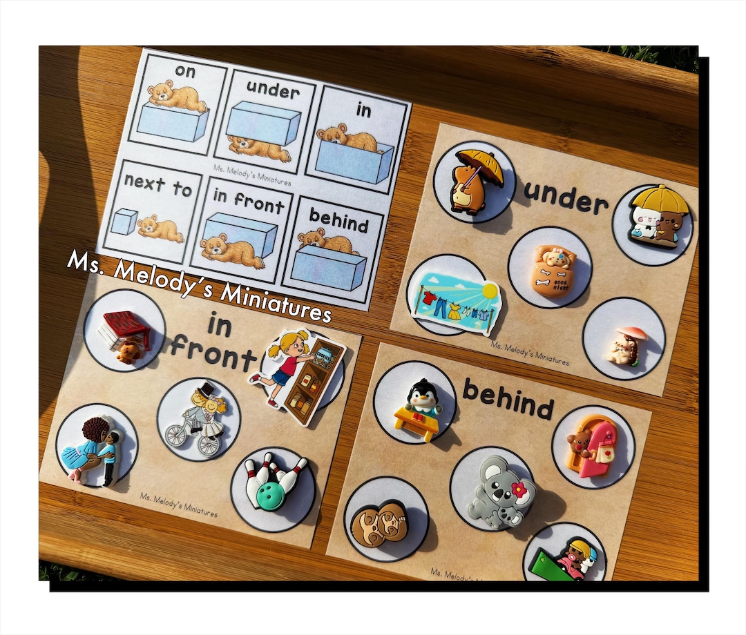 Prepositions Mini Objects Kit, Spatial Concepts Speech Language ...