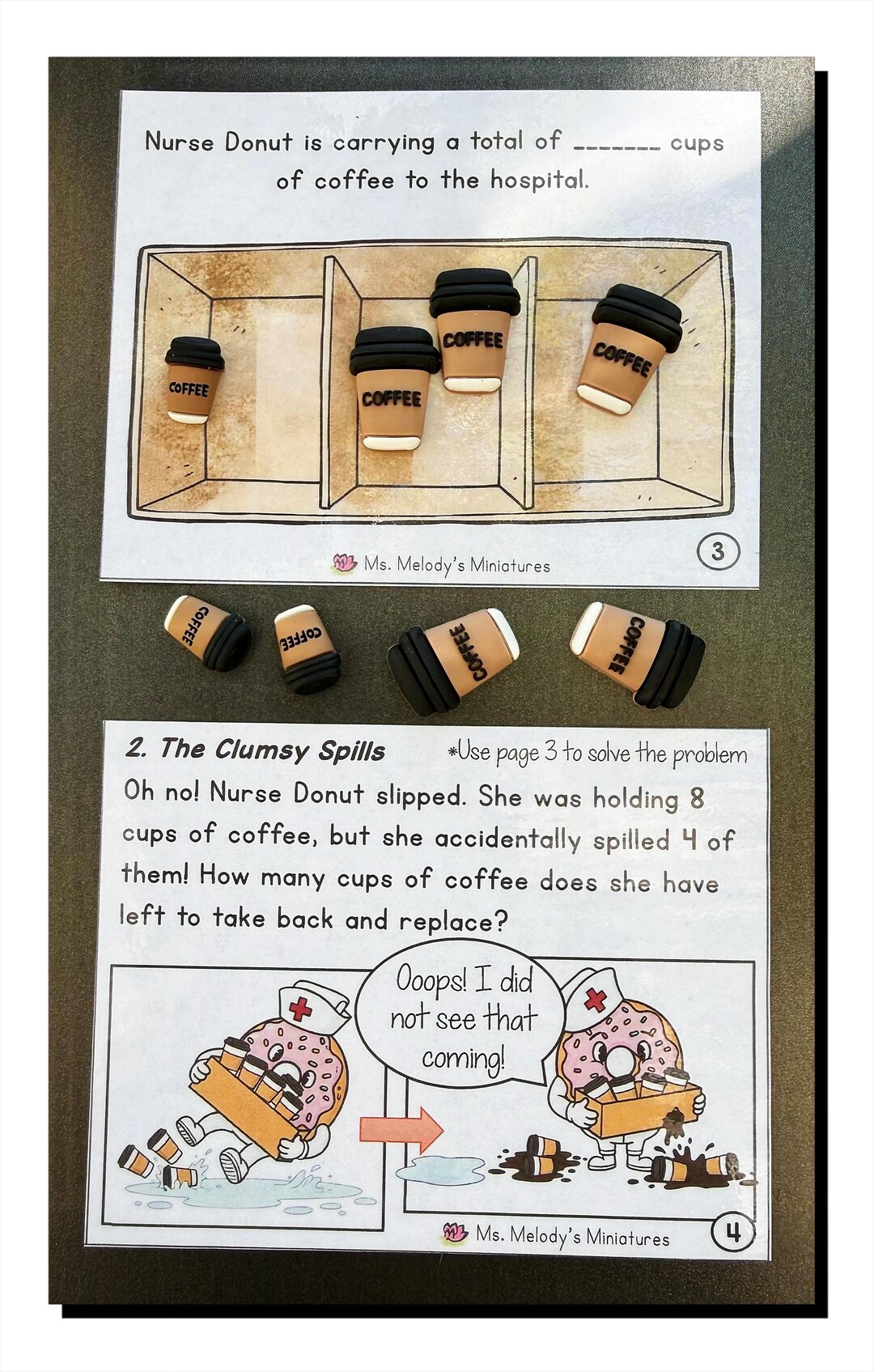 Nurse Donut Math Story Kit | Addition & Subtraction Within 10 ...