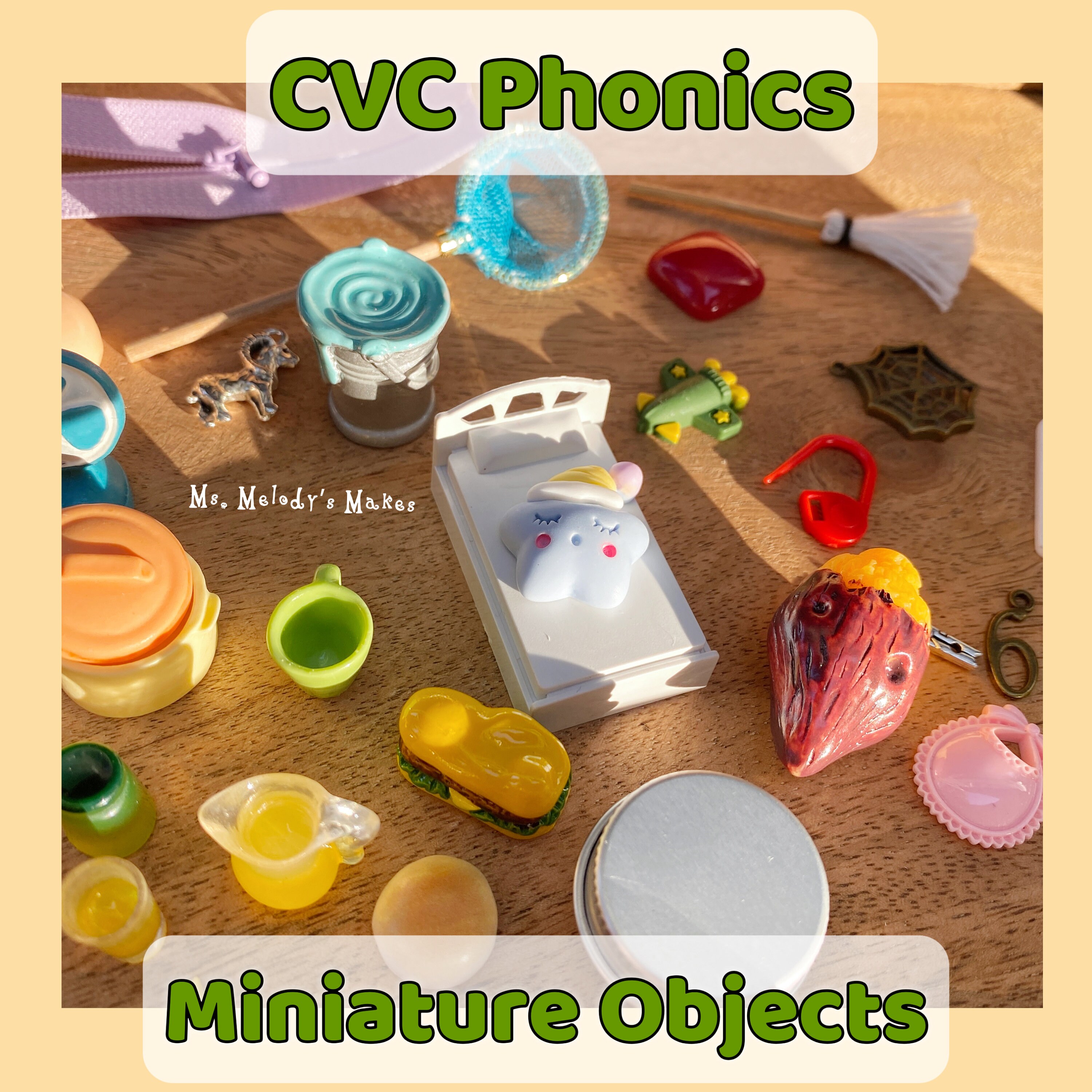 CVC Phonics Mini Objects Short Vowels Miniatures Montessori I Spy ...