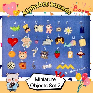 Alphabet Sound Miniature Objects, 26-letter Montessori Language Mini ...
