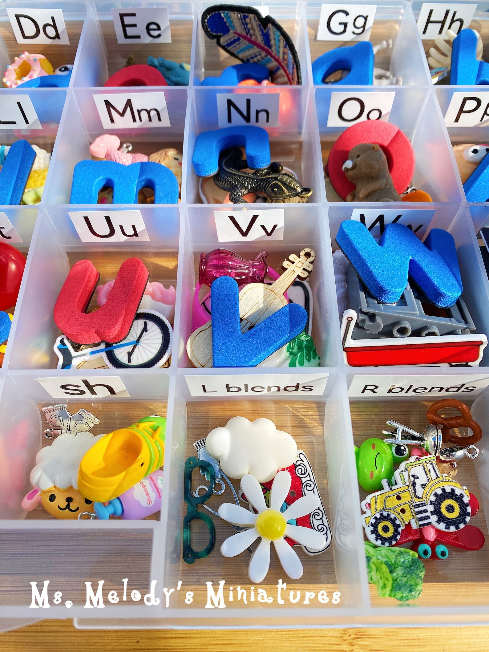 Alphabet Phonics Kit Digraphs Blends Montessori Miniature Objects ...