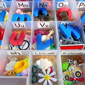 Alphabet Phonics Kit Digraphs Blends Montessori Miniature Objects ...