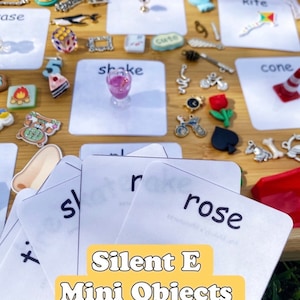 Silent E Magic E Long Vowel Sounds Miniature Objects Writing Reading ...