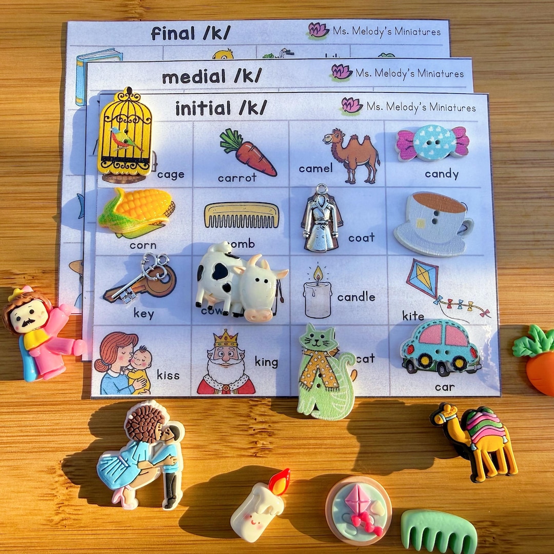 Articulation Speech Therapy Language Mini Objects /K/ Words Initial ...