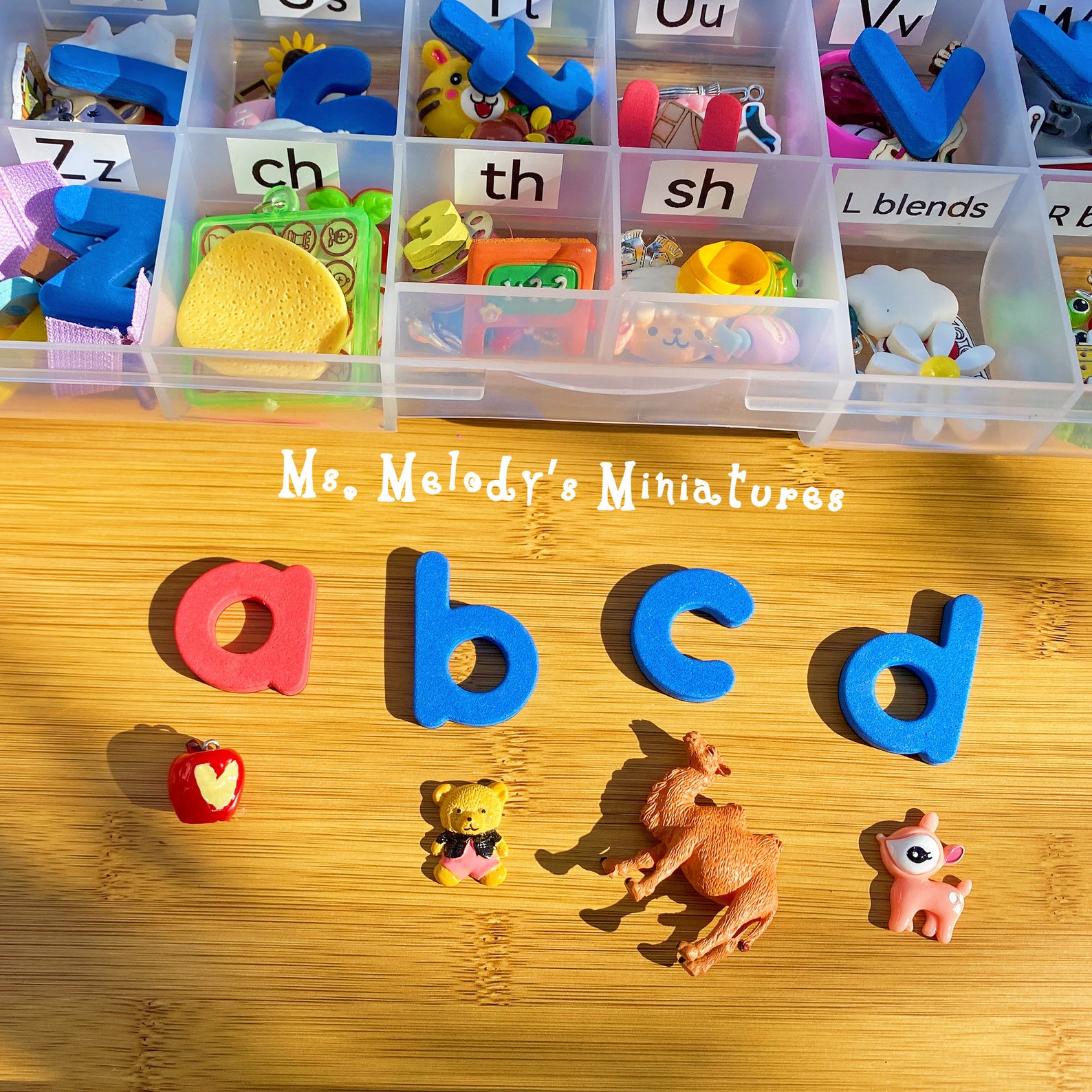 Alphabet Phonics Kit Digraphs Blends Montessori Miniature Objects ...