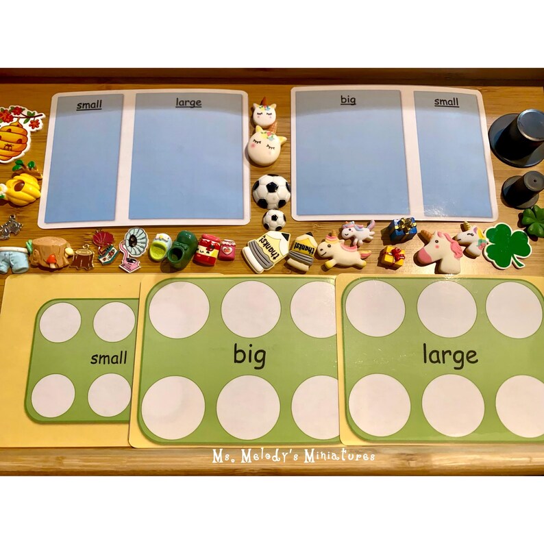 Big and Small, Large and Small Size Sorting Mini Objects, Size ...
