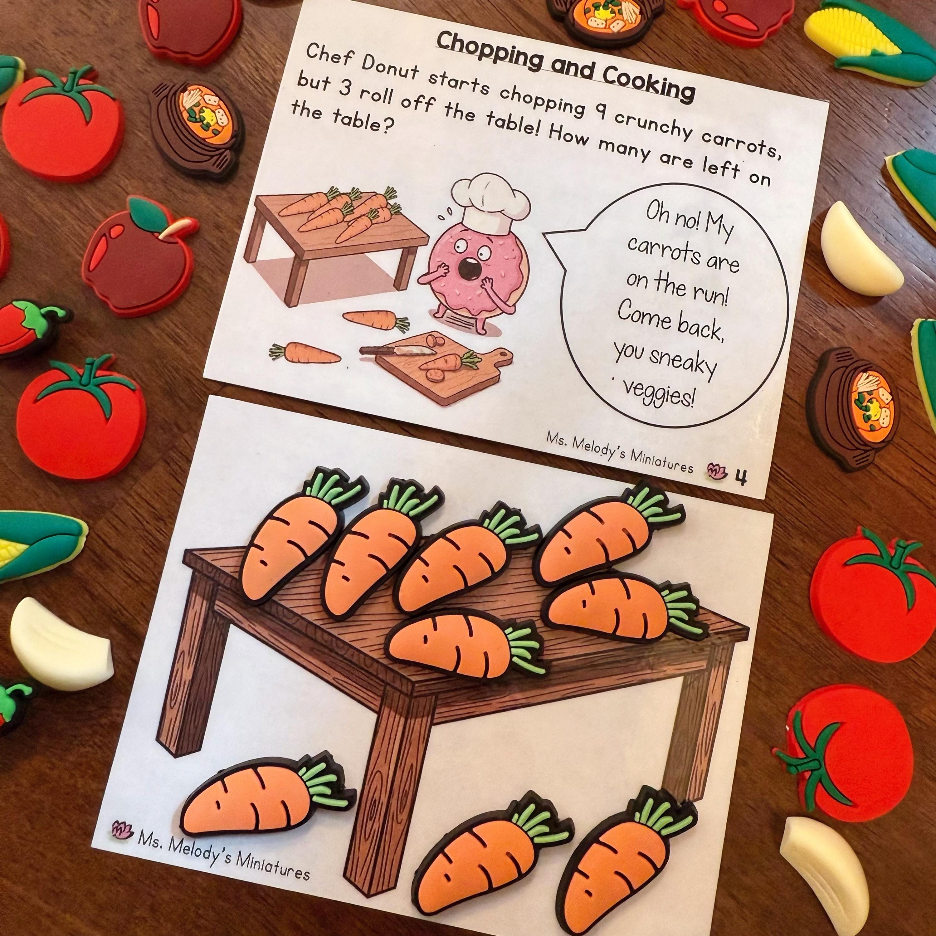 Chef Donut Word Problems Addition Subtraction Within 10, Number Sense ...