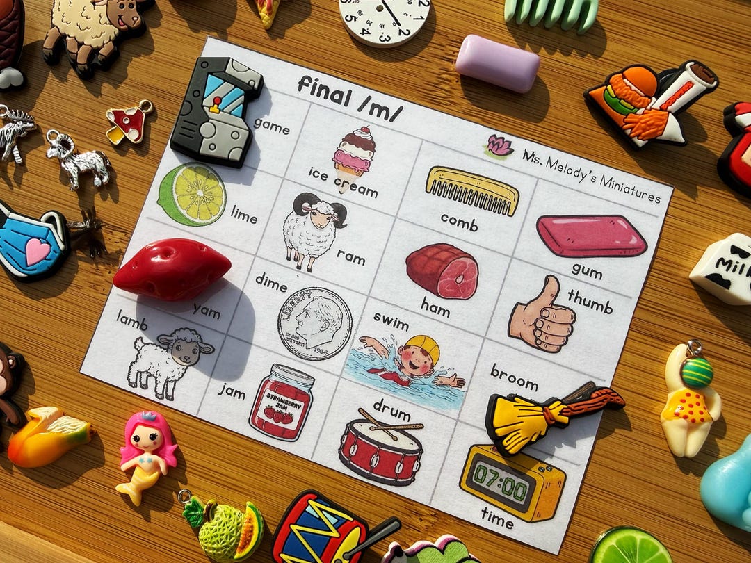 Articulation Speech Therapy Language Mini Objects /M/ Words Initial ...