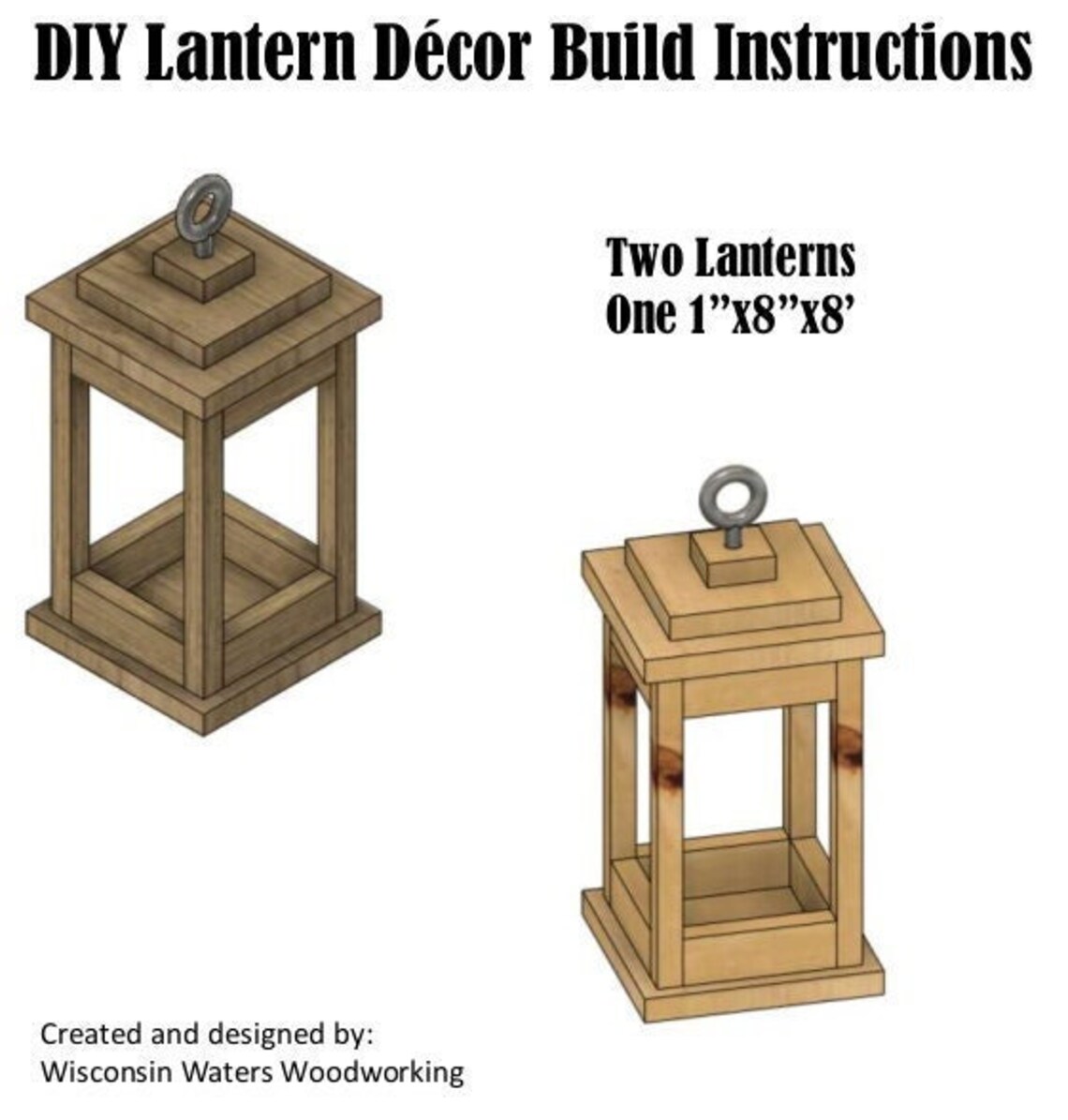Wooden Latern Build Instructions - Etsy