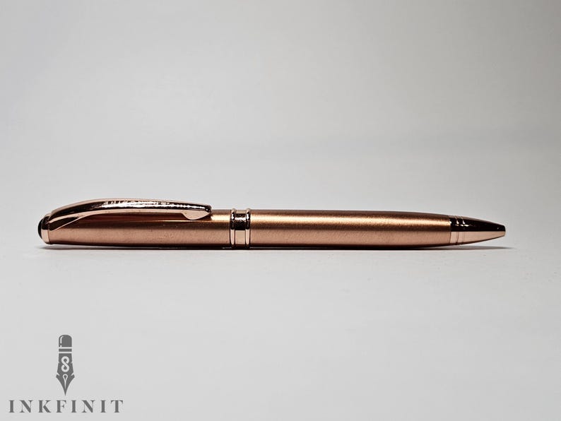 Classic Copper Ballpoint Pen With Black Cap Timeless Writing Instrument ...